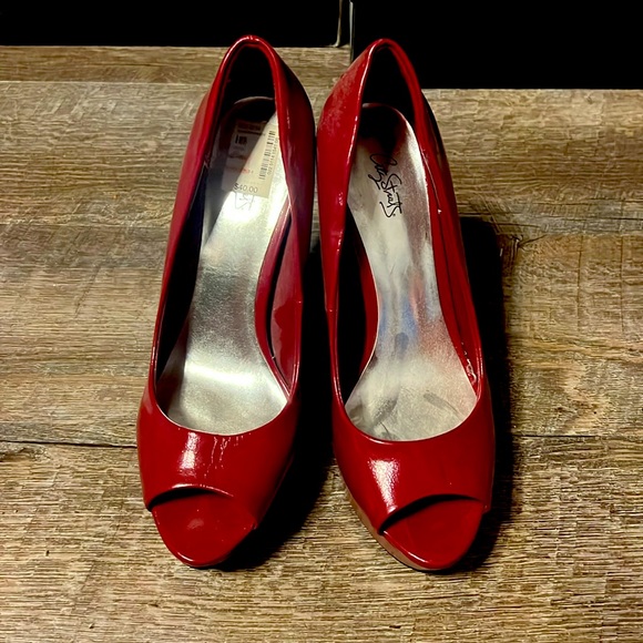 City Streets | Shoes | Red Heels Pumps Stiletto Open Toe | Poshmark